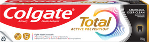 Colgate Total Charcoal Deep Clean Antibacterial Toothpaste 150 gm ...