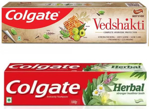Colgate Herbal Anticavity And Swarna Vedshakti Ayurvedic Toothpaste ...