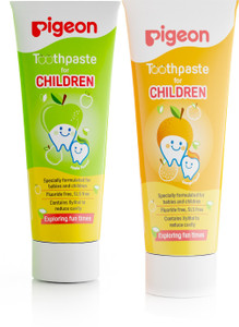 Pigeon Apple And Orange Children Toothpaste for kids pack of 2 45g ...