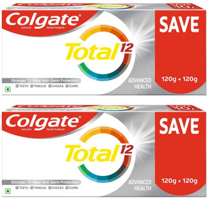 Colgate Total 12 Advanced Health 120g+120g (Pack of 2, 4 Toothpaste ...