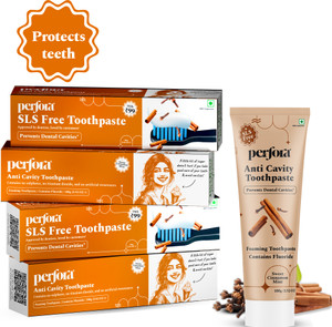 Perfora Anti Cavity Toothpaste 100 X 4- Sweet Cinnamon Mint, SLS ...