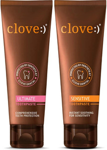Clove Sensitivity Relief Toothpaste & Ultimate Anti cavity Toothpaste ...