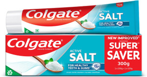 Colgate Active Salt Toothpaste with Salt and Mint, Daily Germ ...