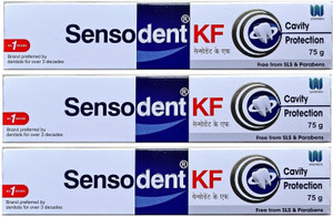 sensodent KF Medicated Foaming Dental Gel - 3 x 75g Packs Toothpaste ...