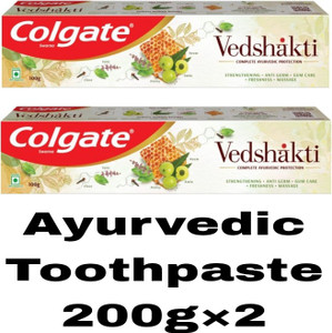 Colgate Swarna Vedshakti- 200 g @@(Pack of 2) Toothpaste (400 g, Pack ...