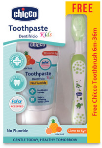 Chicco Toothpaste Mixfruit + Brush Green 6-36M Toothpaste - Buy Baby ...