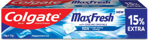 Colgate MaxFresh Blue Gel Paste with Menthol for Super Fresh Breath ...