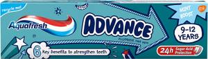 AQUAFRESH Advance, 9-12 Years, Mint Boost, Kids Toothpaste, Prevents ...