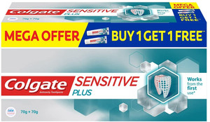 Colgate Sensitive Plus 70g+70g (MEGA OFFER BUY 1 GET 1 FREE) 2x70g Pack ...