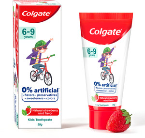 Colgate Kids (6-9 years) Natural Strawberry Mint Flavour Toothpaste ...
