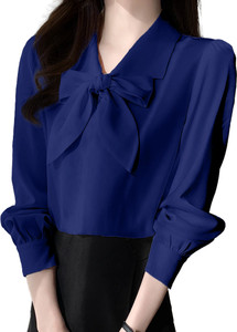 EyeBogler Casual Solid Women Blue Top - Buy EyeBogler Casual Solid ...