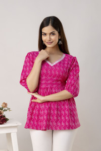 UNIFYFASHION Formal Embroidered Women Pink Top - Buy UNIFYFASHION ...