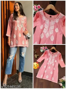 Leelaratan Casual Embroidered Women Orange Top - Buy Leelaratan Casual ...