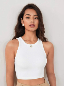 PUNCHOLI UNIQUE Casual Solid Women White Top - Buy PUNCHOLI UNIQUE ...