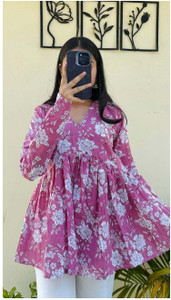 Riya Fashion Casual Printed Women Pink Top - Buy Riya Fashion Casual ...