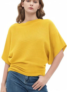 Rahi Trendz Party Solid Women Yellow Top - Buy Rahi Trendz Party Solid ...