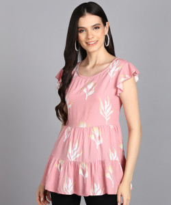 Printique Casual Printed Women Pink Top - Buy Printique Casual Printed ...