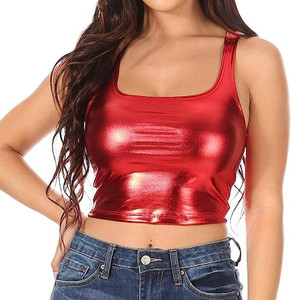 Unique Fashion 35 Party Solid Women Red Top - Buy Unique Fashion 35 ...