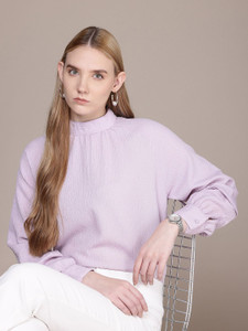 French Connection Casual Solid Women Purple Top - Buy French Connection ...