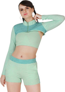 Kinect Casual Color Block Women Light Green Top - Buy Kinect Casual ...