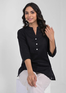 RAi shree Formal Solid Women Black Top - Buy RAi shree Formal Solid ...