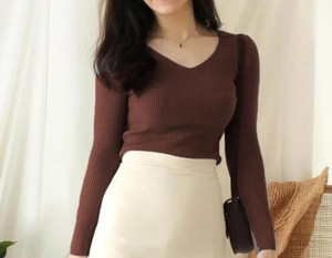 CUTEXT FASHION Casual Solid Women Brown Top - Buy CUTEXT FASHION Casual ...