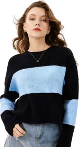 LoveForFashion Casual Striped Women Black, Light Blue Top - Buy ...