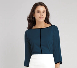 Mirana Casual Solid Women Dark Blue Top - Buy Mirana Casual Solid Women ...