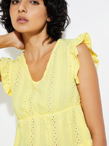 MAX Casual Printed Women Yellow Top - Buy MAX Casual Printed Women ...