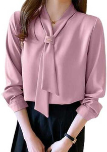 HouseOfCommon Casual Solid Women Pink Top - Buy HouseOfCommon Casual ...