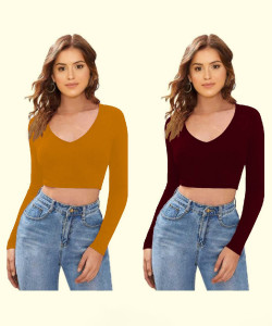 Dream Beauty Fashion Casual Solid Women Gold Top - Buy Dream Beauty ...