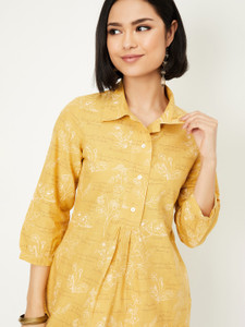 MAX Casual Printed Women Yellow Top - Buy MAX Casual Printed Women ...