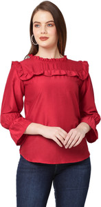 GO.4.IT Casual Solid Women Red Top - Buy GO.4.IT Casual Solid Women Red ...
