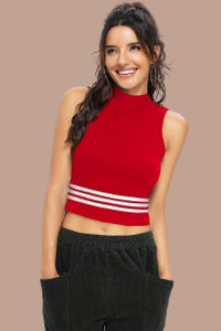 METRONAUT Casual Solid Women Red Top - Buy METRONAUT Casual Solid Women ...