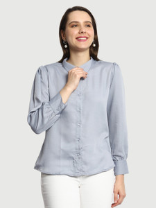 Prettify Casual Solid Women Grey Top - Buy Prettify Casual Solid Women ...