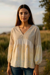 KARMA OUTFIT Beach Wear Floral Print Women Yellow, Gold Top - Buy KARMA ...