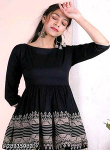 SHREE SHYAM FASHION Casual Printed Women Black Top - Buy SHREE SHYAM ...