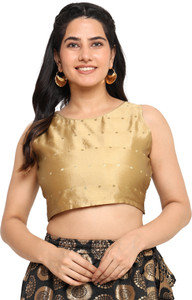 Ihastrenz Casual No Sleeve Self Design Women Gold Top - Buy Ihastrenz ...