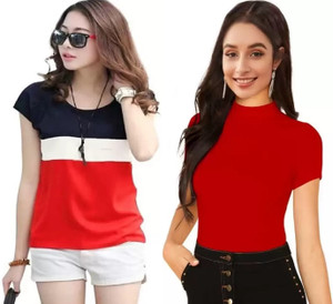 RYTE STYLE Casual Color Block Women Multicolor Top - Buy RYTE STYLE ...