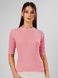 BE YOU BOUTIQUE Casual Solid Women Pink Top - Buy BE YOU BOUTIQUE ...