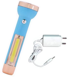 ssmall sun Rechargeable LED Torch Light and 1 COB Side Flashlight Torch ...