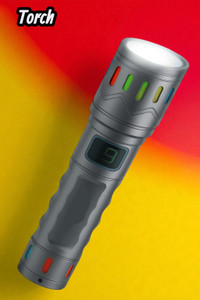 3BAAN X118 Long Distance LED Torch Light | Zoomable, Rechargeable, High ...