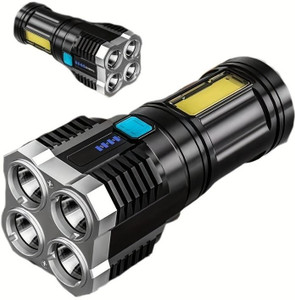 DEGNO 4 in 1 Torch with Battery Indicator Ultra Power Long Range ...