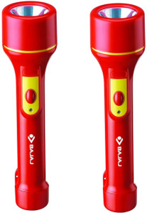 BAJAJ 2W RAFTAAR JUMBO LED TORCH RED PACK OF-02 Torch Price in India ...