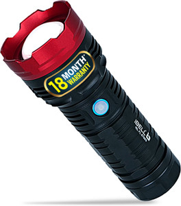 iBELL FL8788S Rechargeable Flashlight, 5 Light Mode, Telescopic Zoom ...