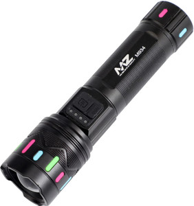 MZ M934 (RECHARGEABLE LED METAL TORCH) Zoomable 100W, 4 Modes, 2400mAh ...