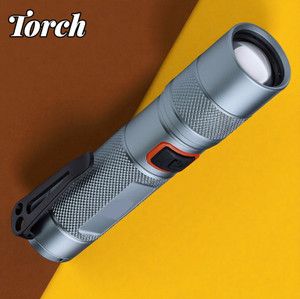 Sagaft X36 Compact Rechargeable Flashlight with Zoom and Clip Torch ...