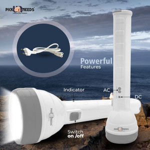 Pick Ur Needs Home Emergency 2 In 1 Rechargeable Long Range 50W+Tube ...