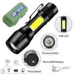 Zeus Volt (RECHARGEABLE LED TORCH) 12W Laser + 7 SMD COB, 1200mAh ...