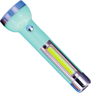 JPRO D Green 2 in 1 LED 2+2W Flashlight Rechargeable with 8hr Runtime ...